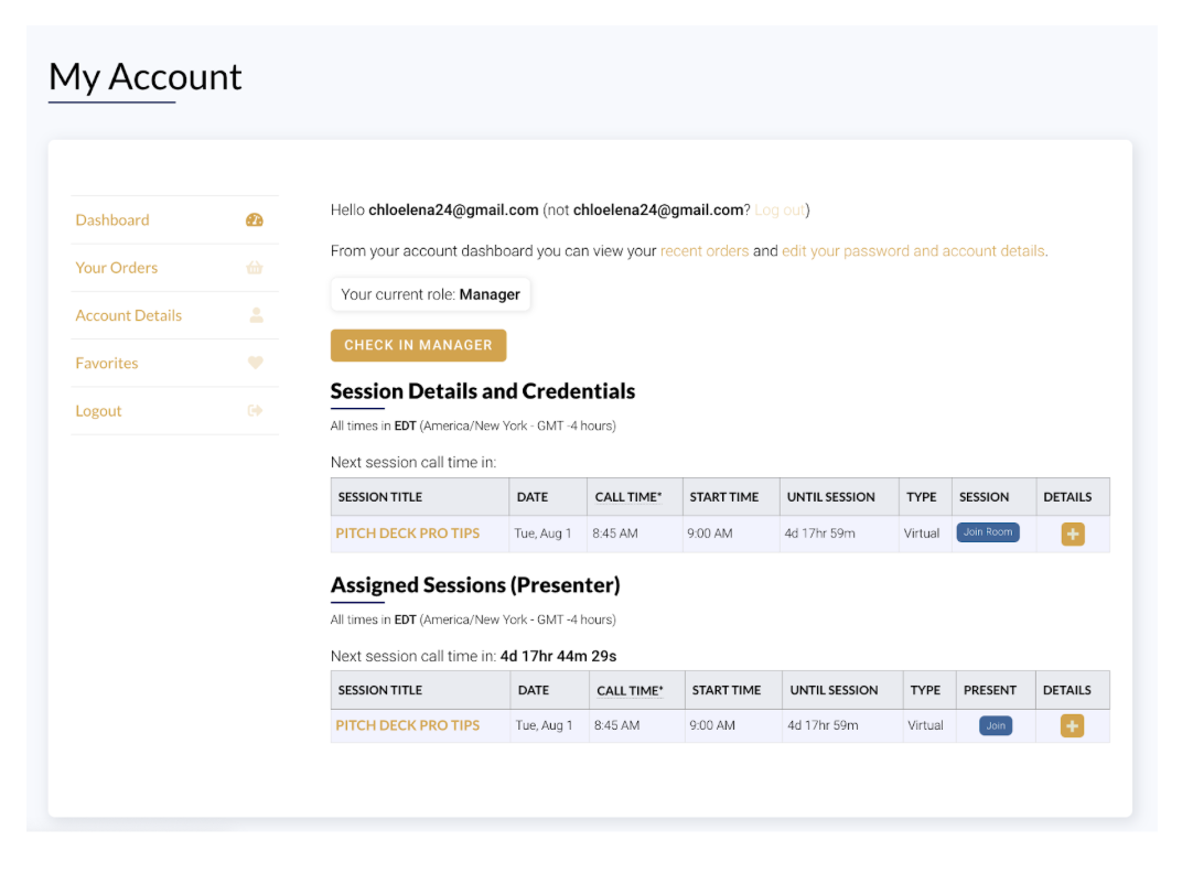 Presenter Accounts – Quvent – Live Event Platform